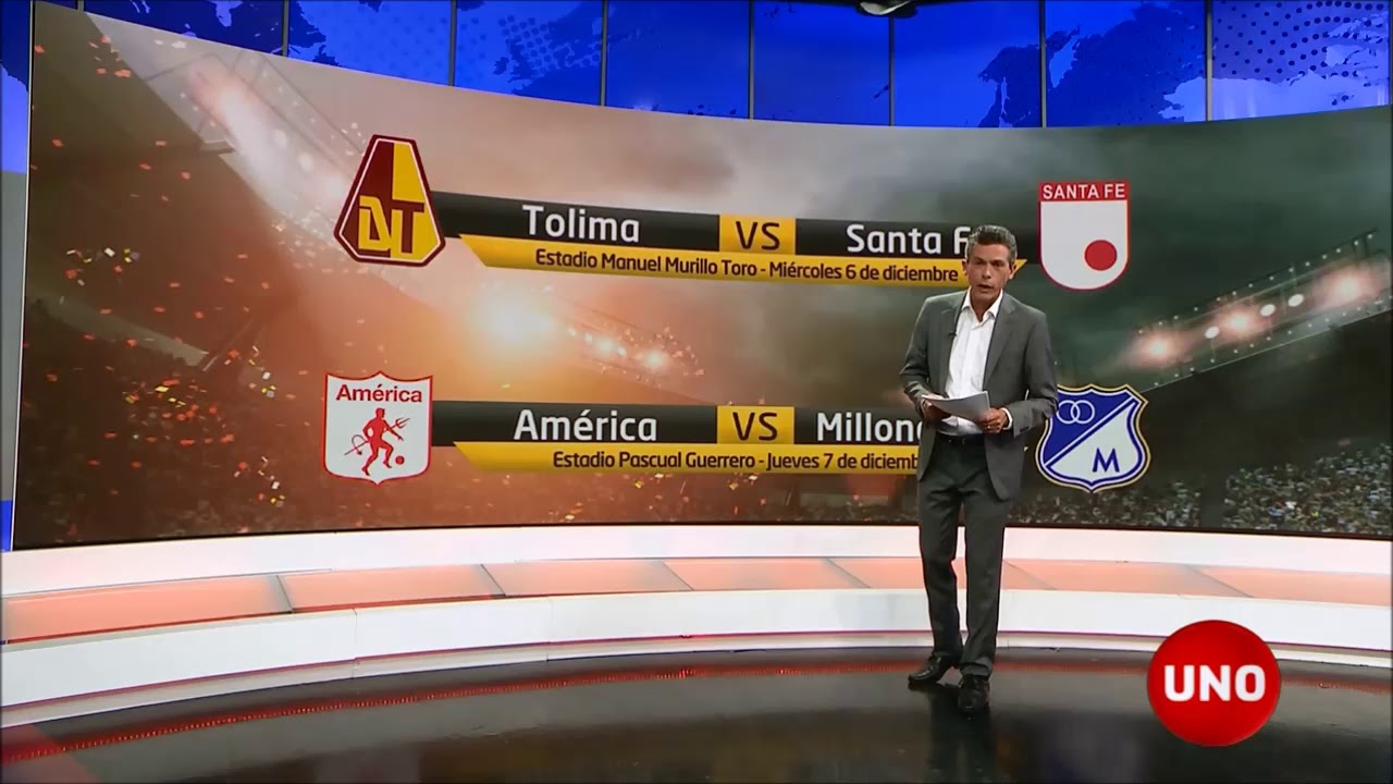 Horarios y fechas de las semifinales del fútbol colombiano - Canal 1