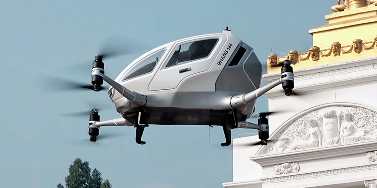 La exitosa prueba de un taxi-dron con personas - Canal 1