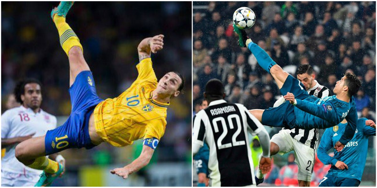 Zlatan Ibrahimovic reta a Cristiano a anotar un gol de chilena como el ...