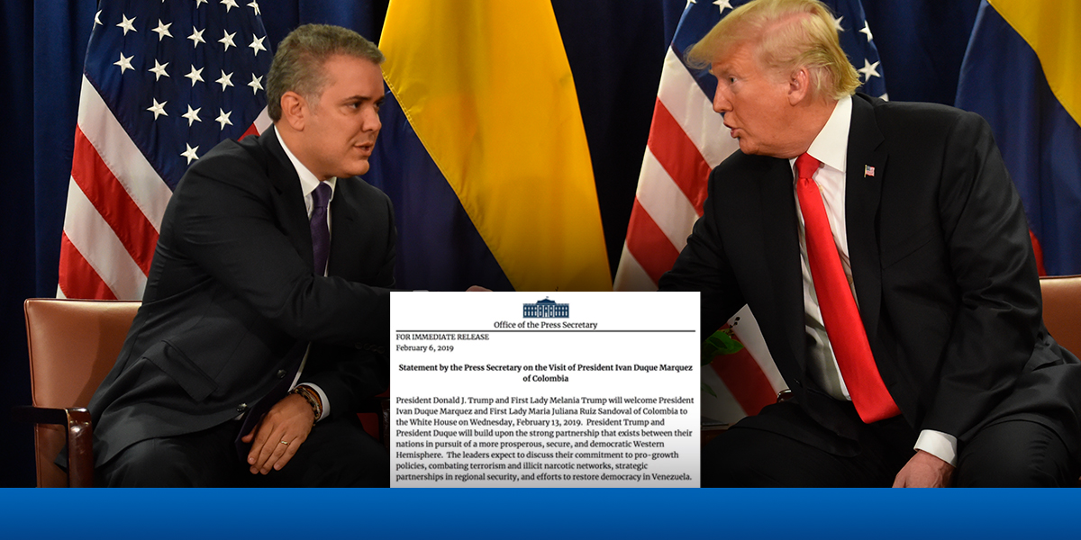 Donald Trump recibirá a Iván Duque el próximo 13 de febrero - Canal 1