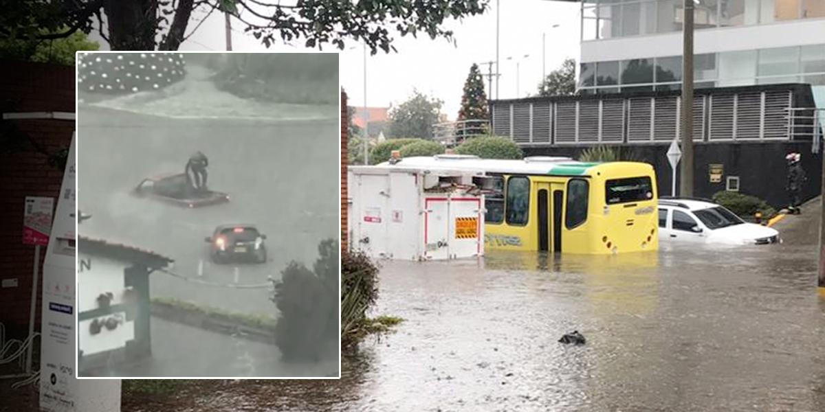 Inundado y con carros flotando: así quedó el norte de Bogotá tras ...