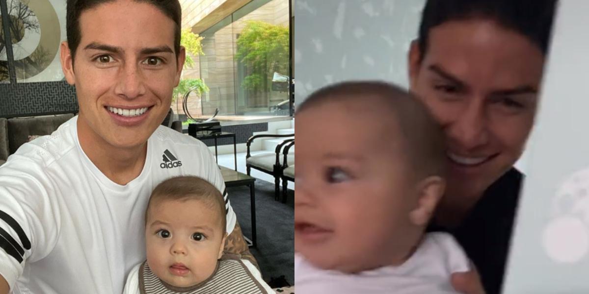 James Rodríguez y el curioso TikTok con su hijo Samuel - Canal 1