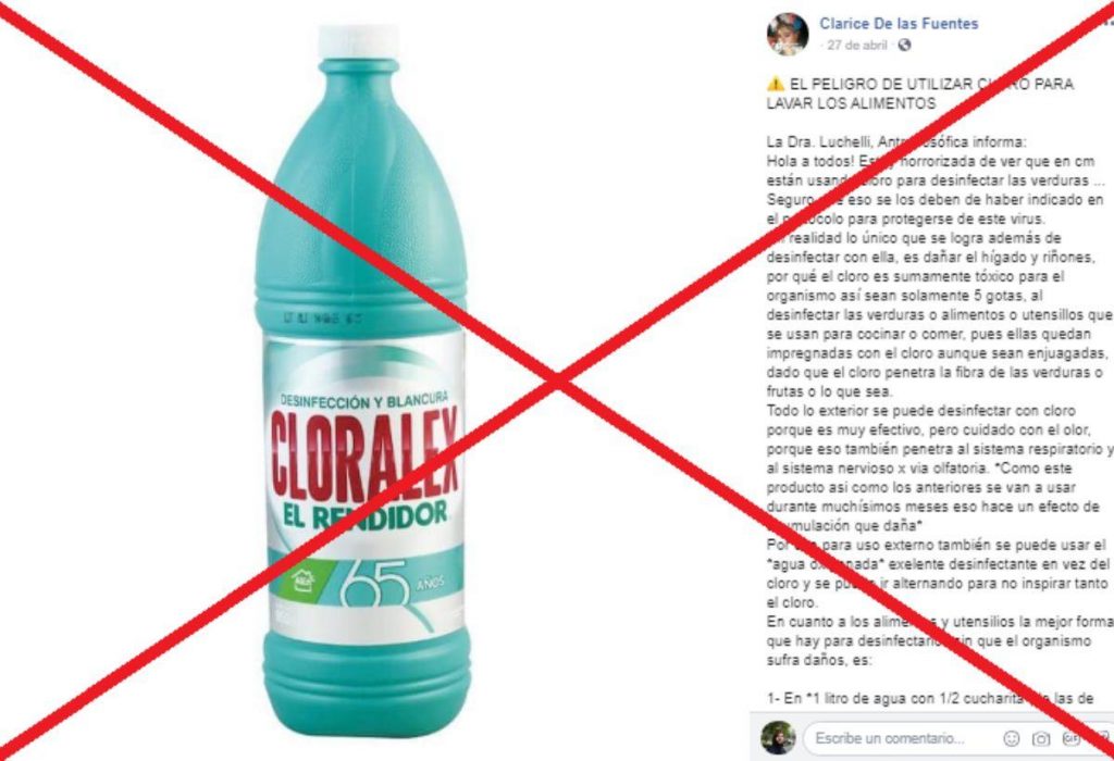 ¿Desinfectar alimentos y superficies con cloro es peligroso? - Canal 1