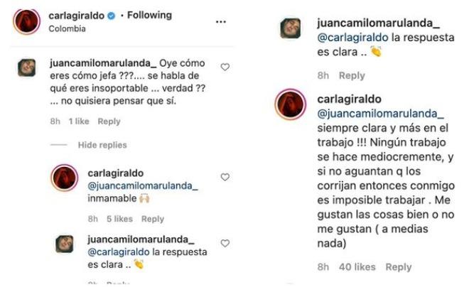 Carla Giraldo Respondió Si Es Insoportable Como Jefe Canal 1