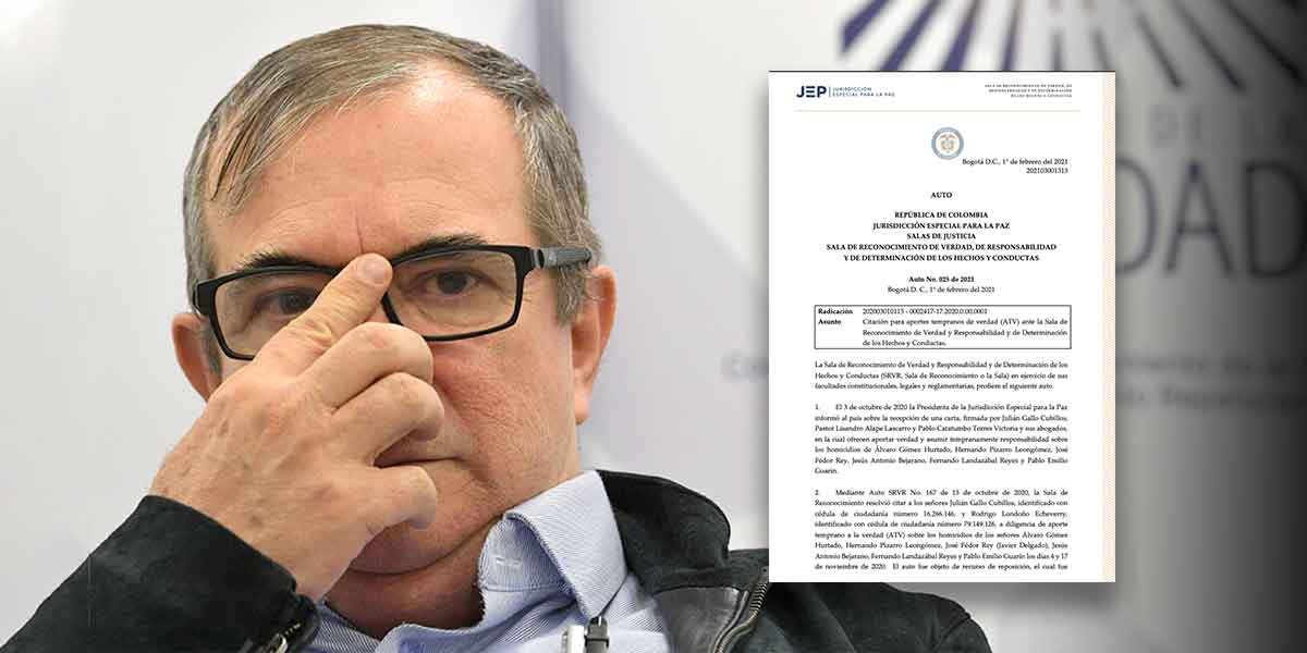 JEP cita a “Timochenko” para dar versión en caso Álvaro Gómez - Canal 1