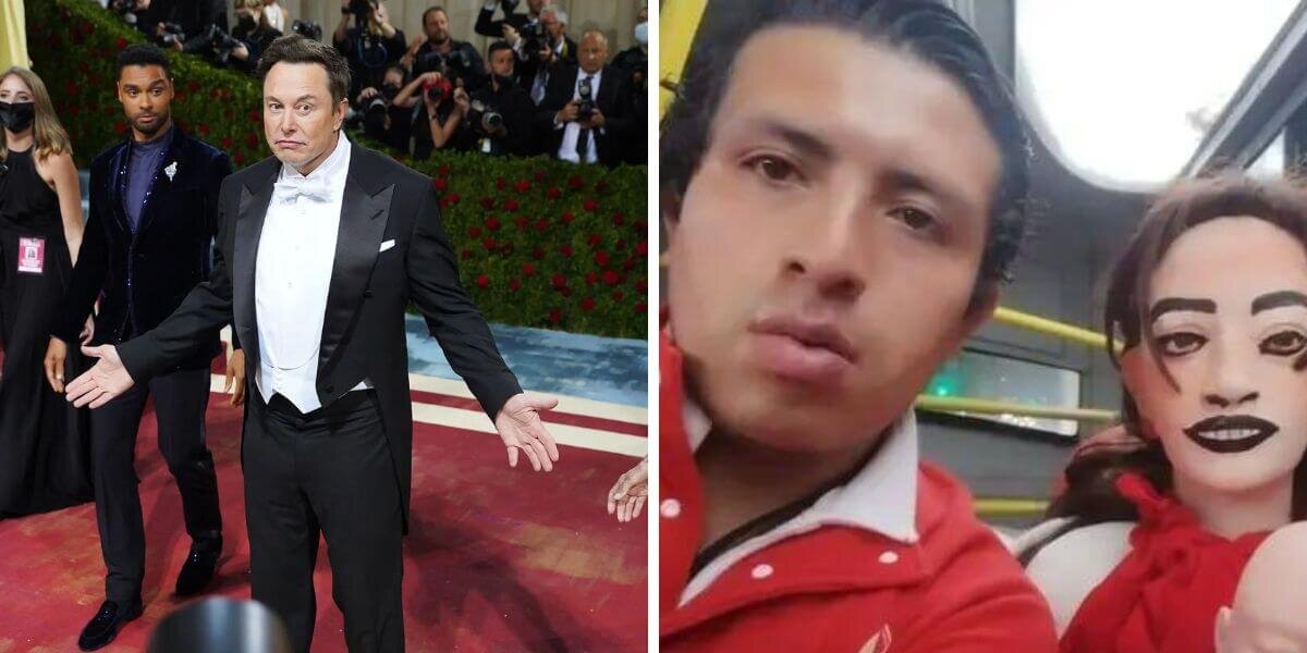 Fotografía de Elon Musk besando un robot - Canal 1