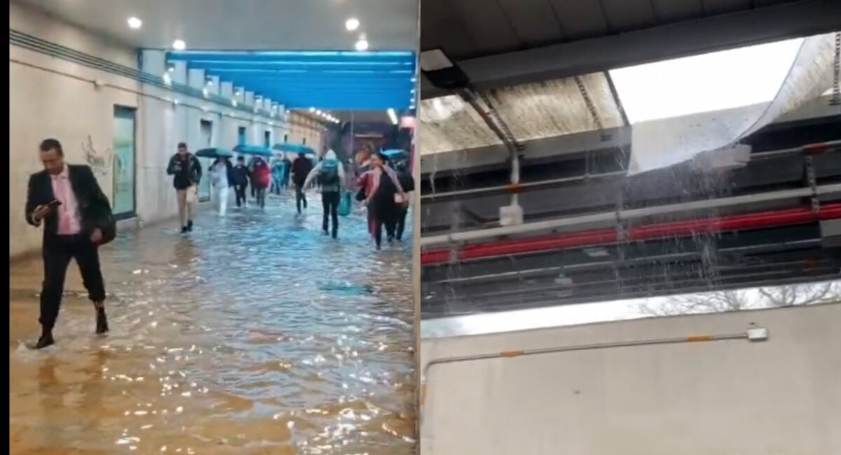 Usuarios reportan inundaciones en el portal de Suba tras fuerte ...