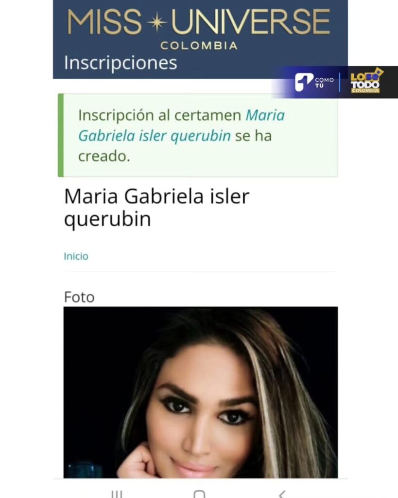 ¿Quién es Gabriela Isler? Sería la primera mujer trans en inscribirse a ...
