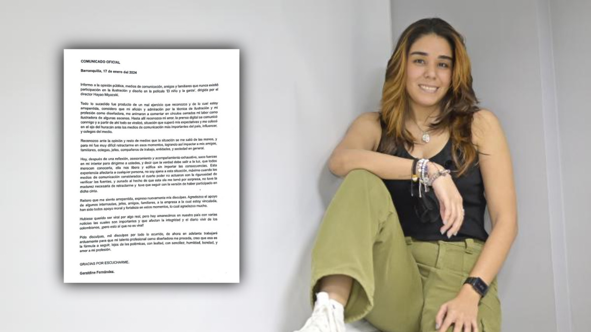 Geraldine Fernández reconoció que no trabajó con Studios Ghibli: - Canal 1