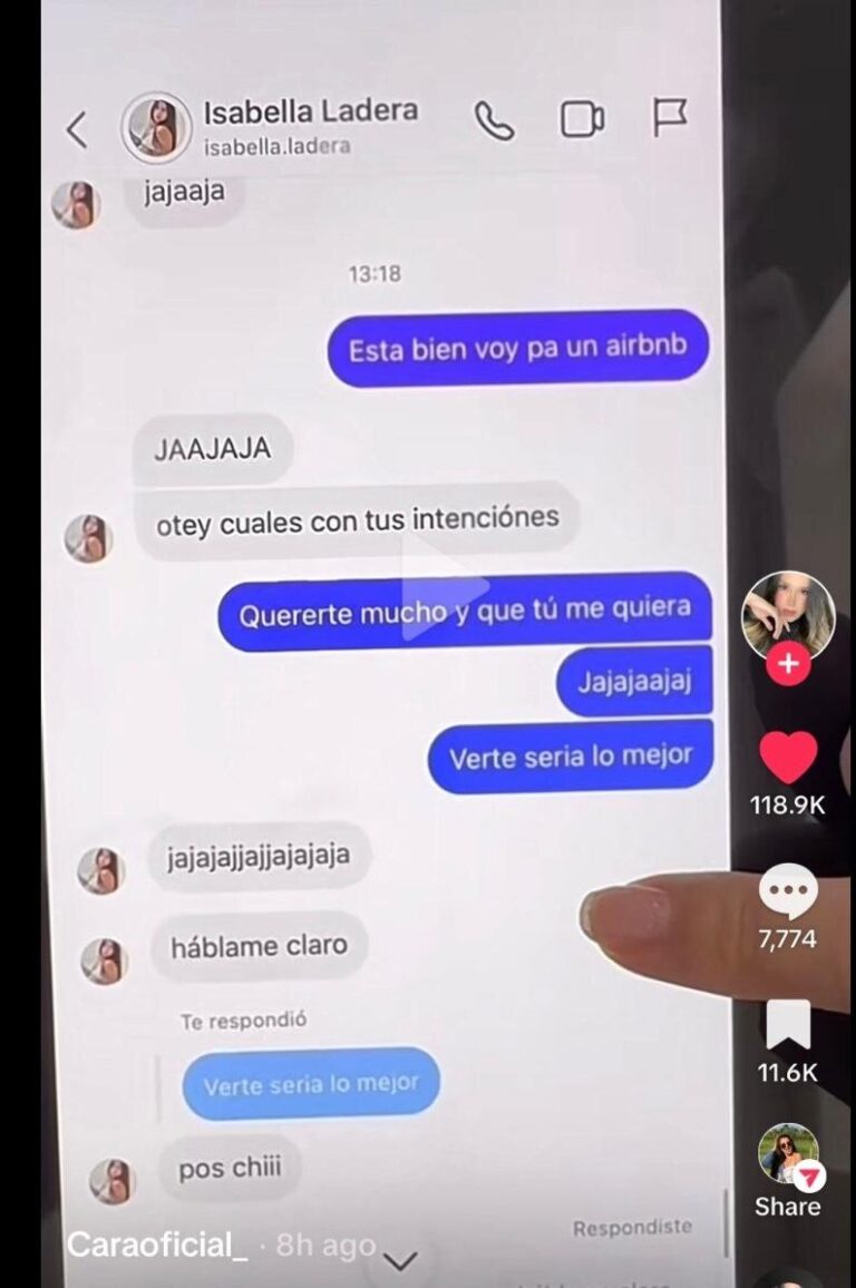 Los pantallazos de las conversaciones de Beéle con Isabella Ladera en presunta infidelidad - Canal 1