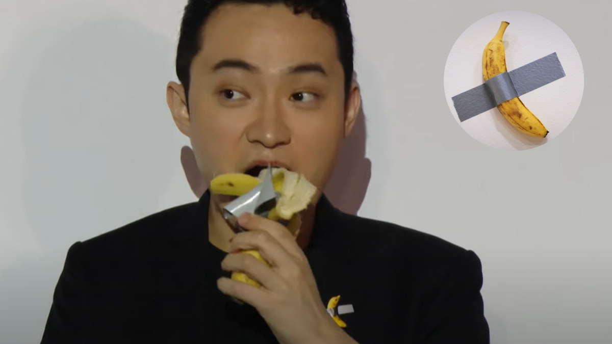 Hombre se come la banana por la que pagó millones de dólares - Canal 1