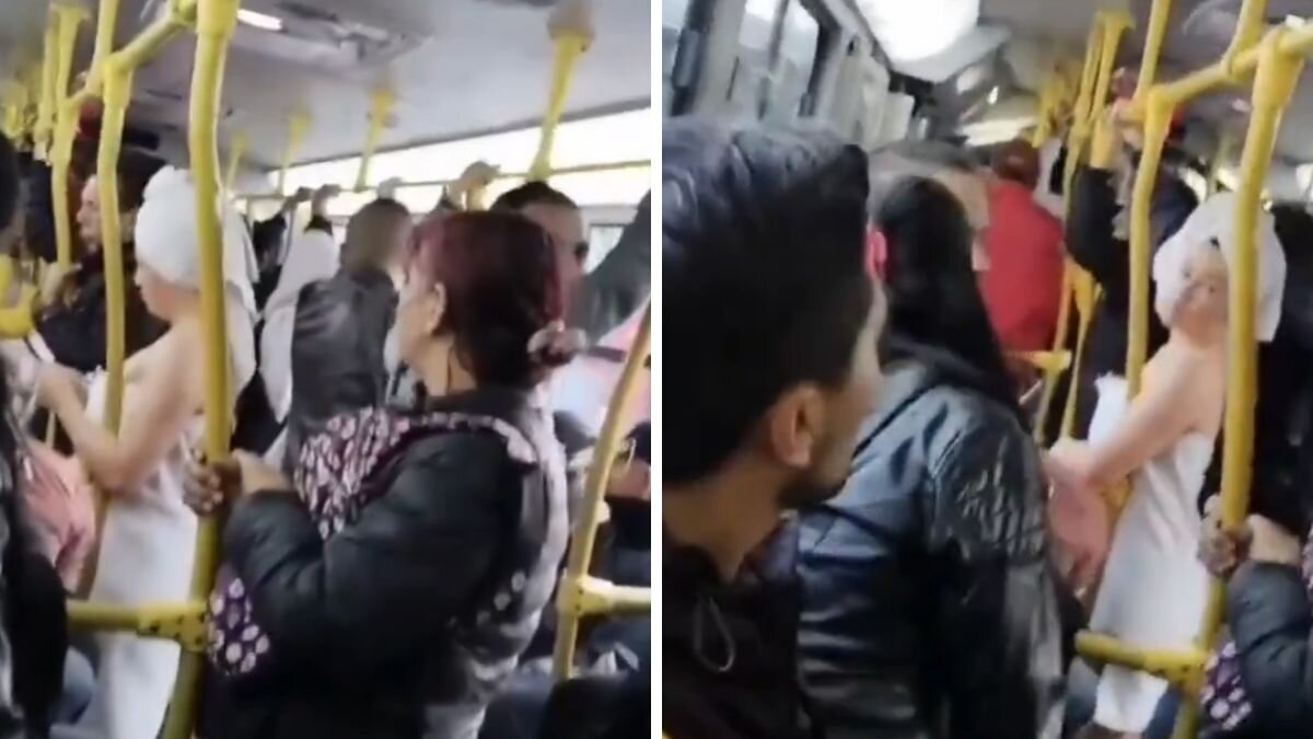 Video | Mujer fue captada en toalla en pleno TransMilenio - Canal 1
