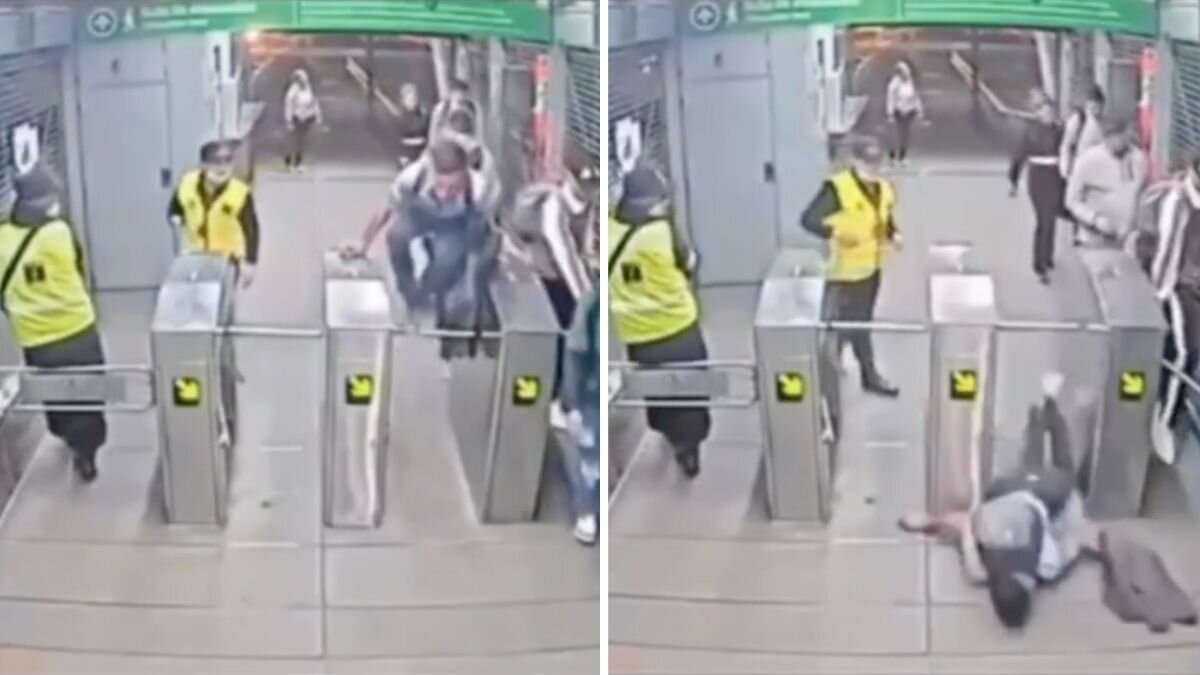 Video | Hombre queda inconsciente tras intentar colarse en TransMilenio ...